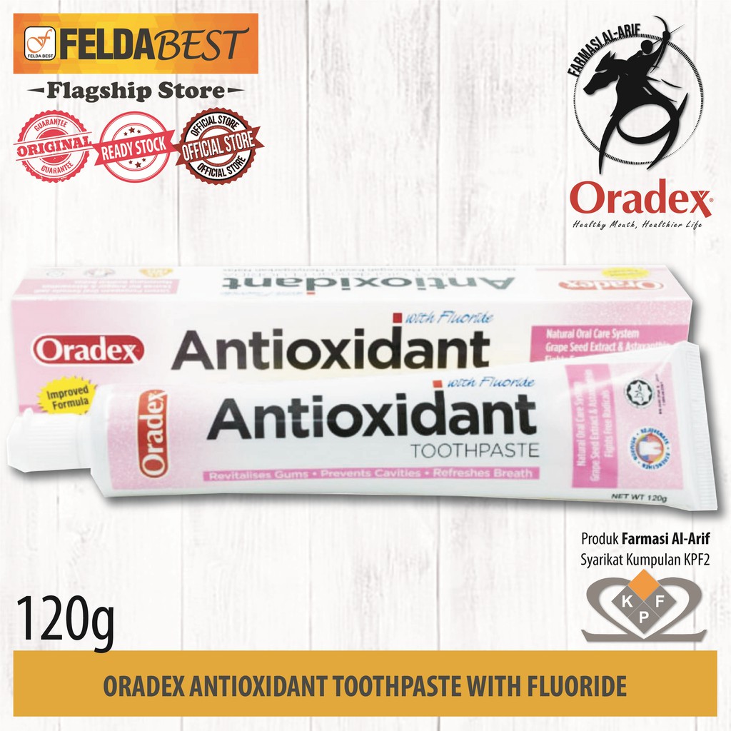 ORADEX ANTIOXIDANT TOOTHPASTE WITH FLUORIDE 120G