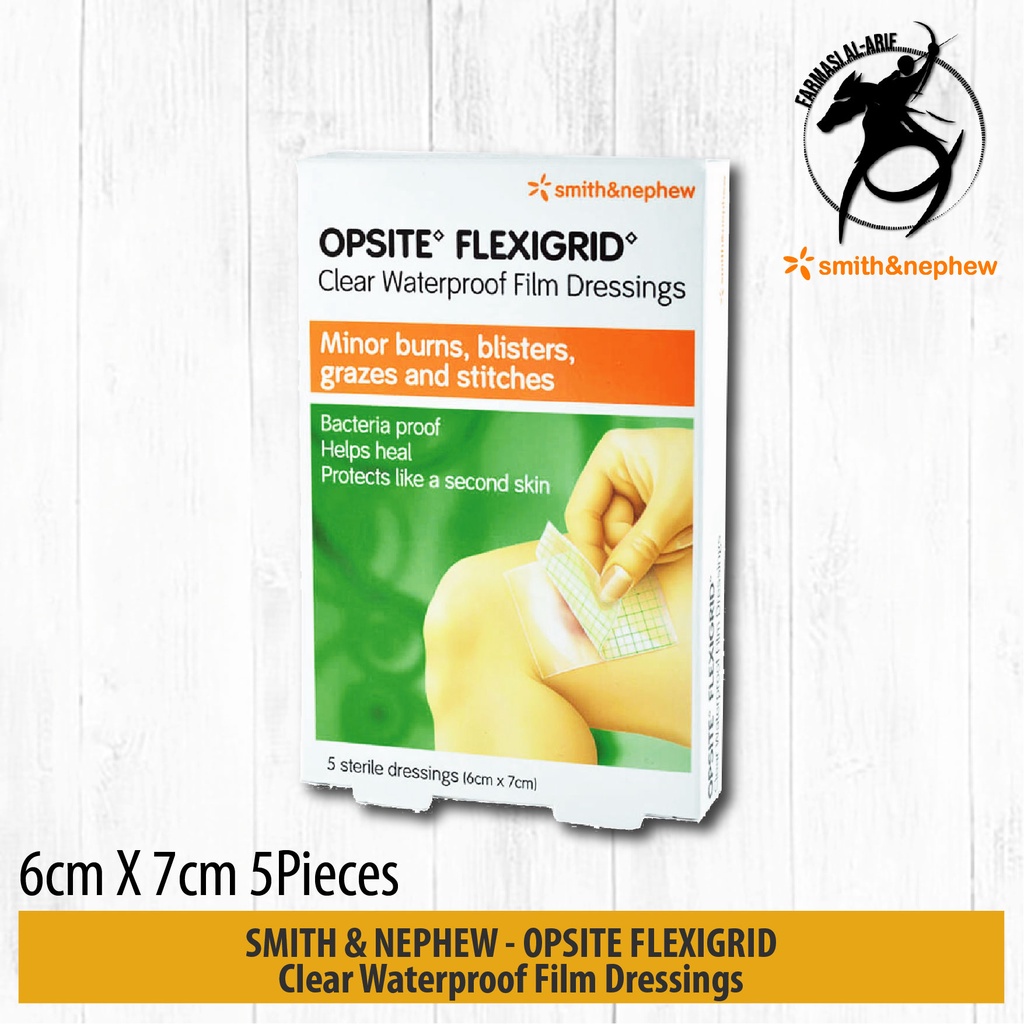 Smith & Nephew OPSITE Flexigrid Clear Waterproof Film Dressings 6cm x ...